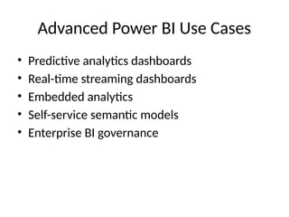 Harnessing Insights with Power BI: Practical Applications | PPTX
