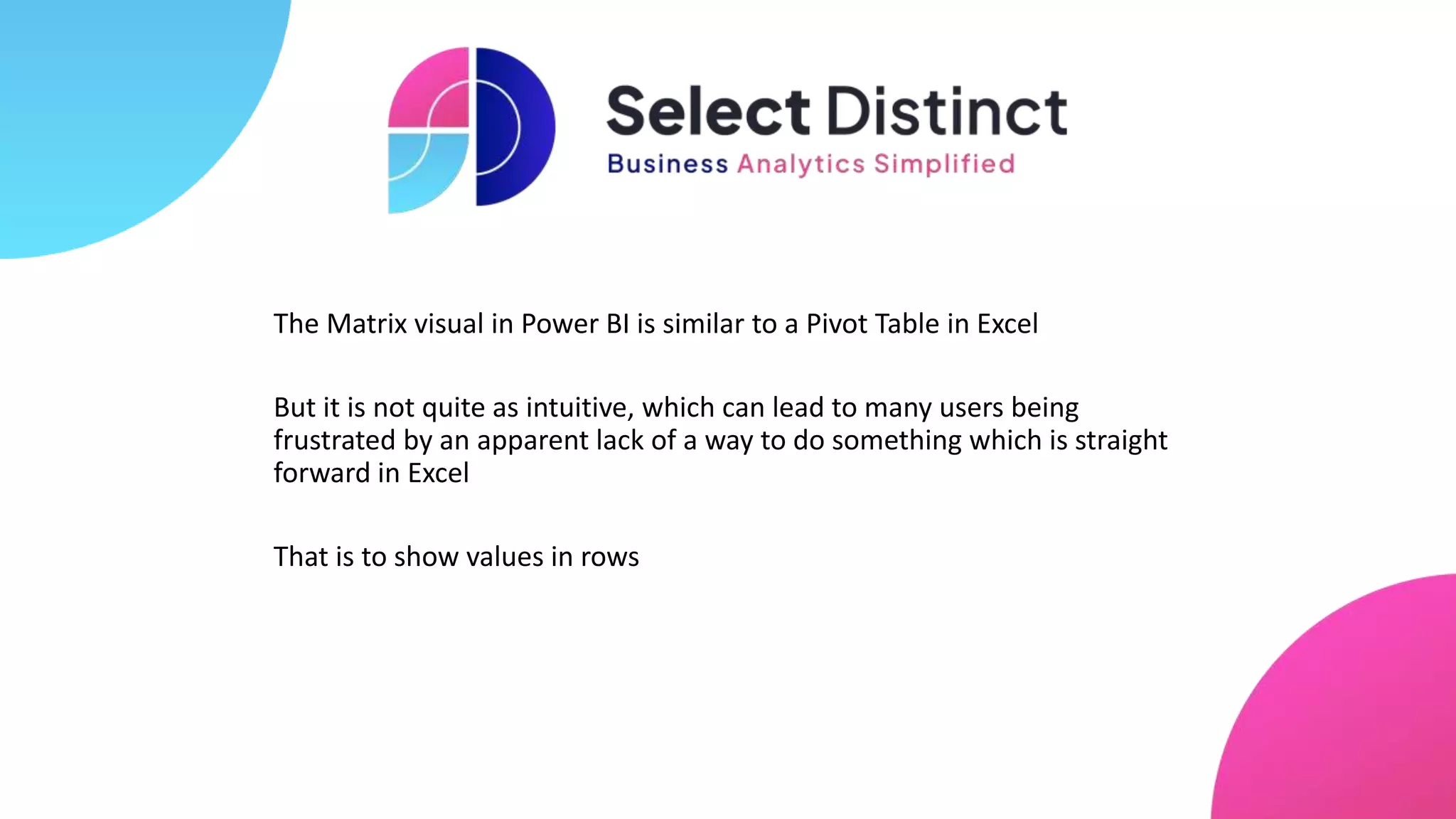 How to flip values to rows in a matrix in Power BI | PPTX