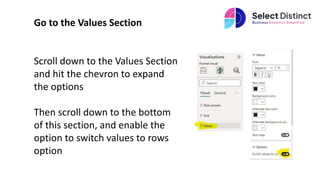 How to flip values to rows in a matrix in Power BI | PPTX
