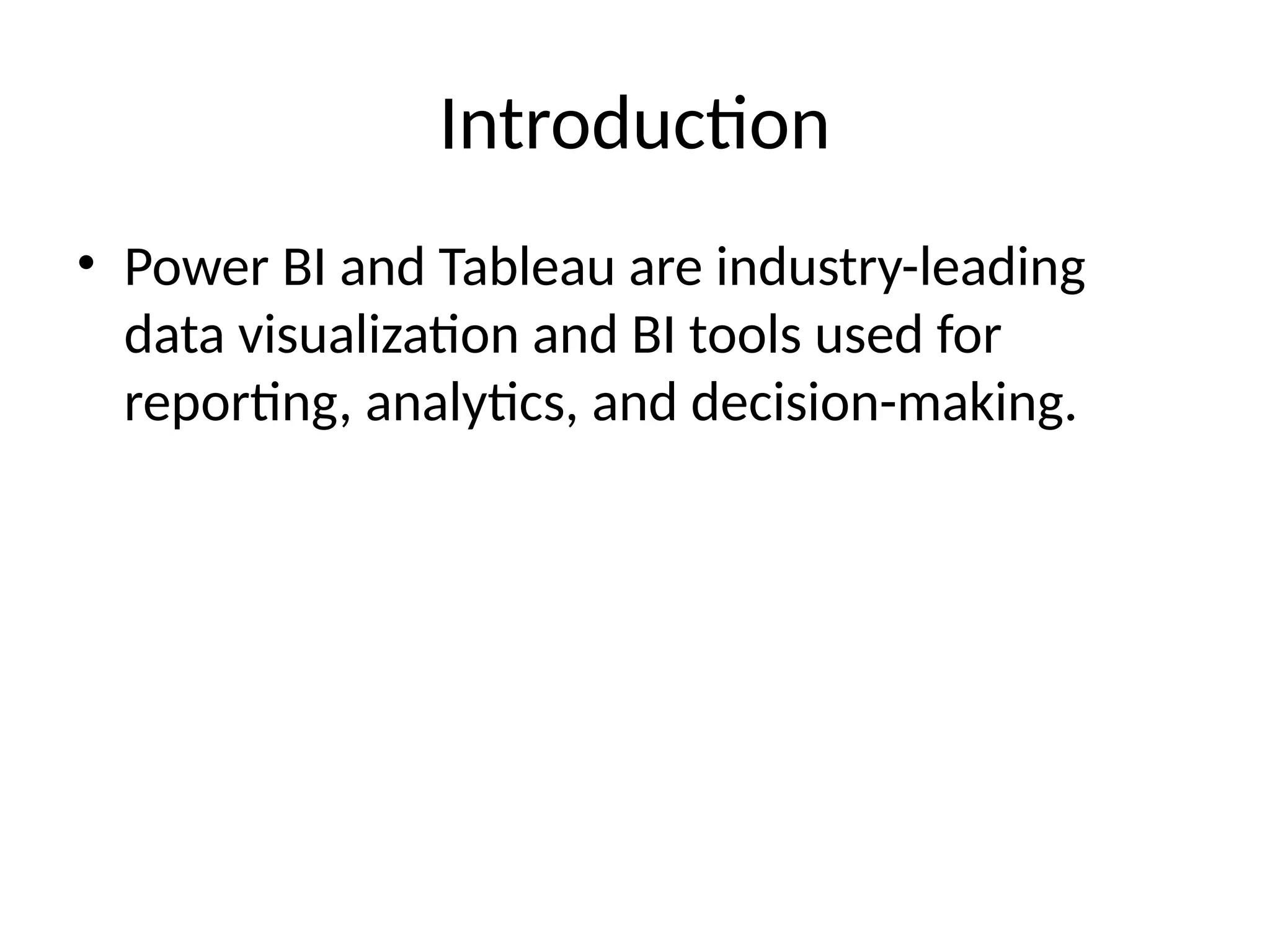 Difference between PowerBI and Tableau BI Tools | PPTX