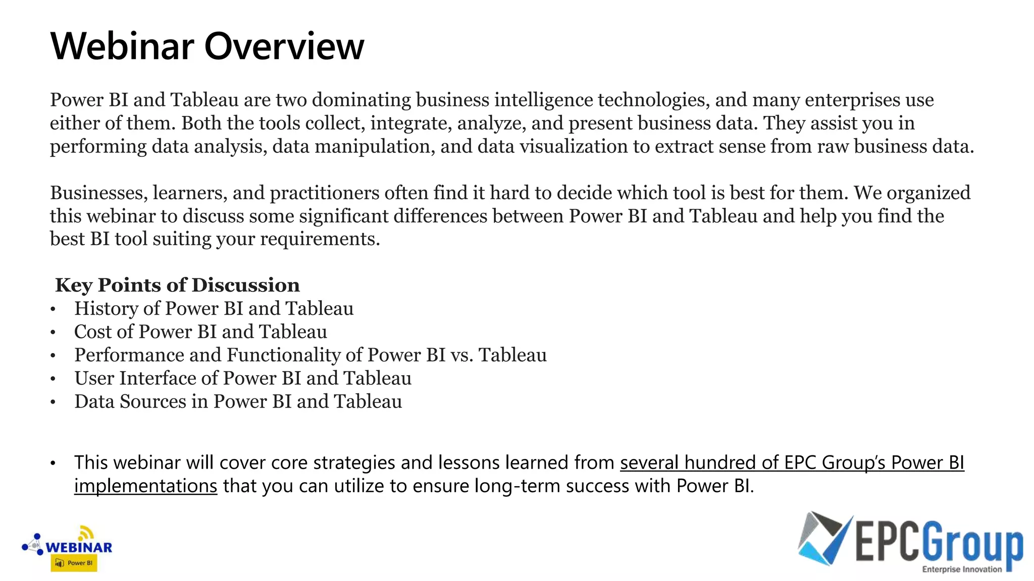 Power BI vs Tableau - An Overview from EPC Group.pptx