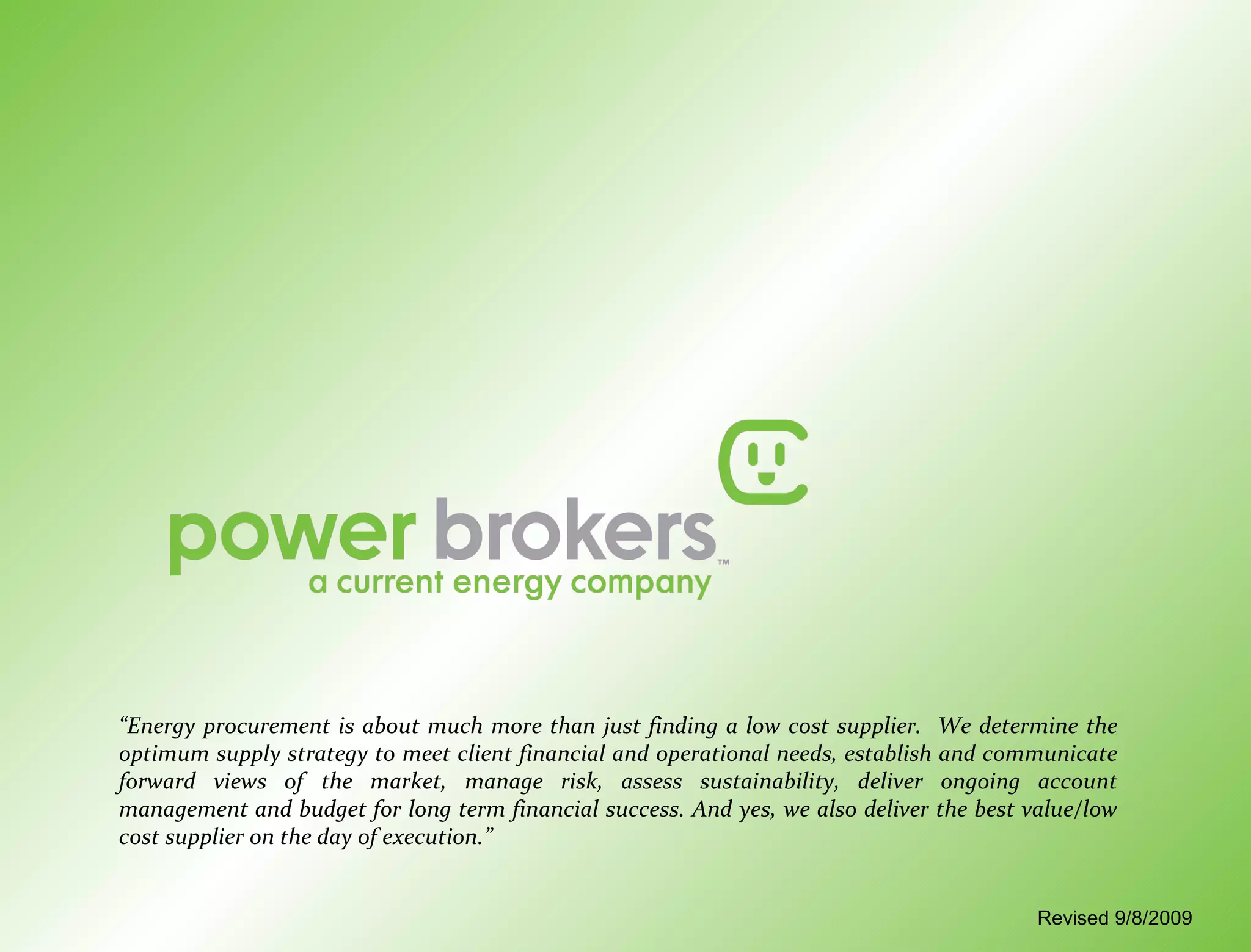 Power Brokers Presentation | PPT | Power and Energy Industry | Industries