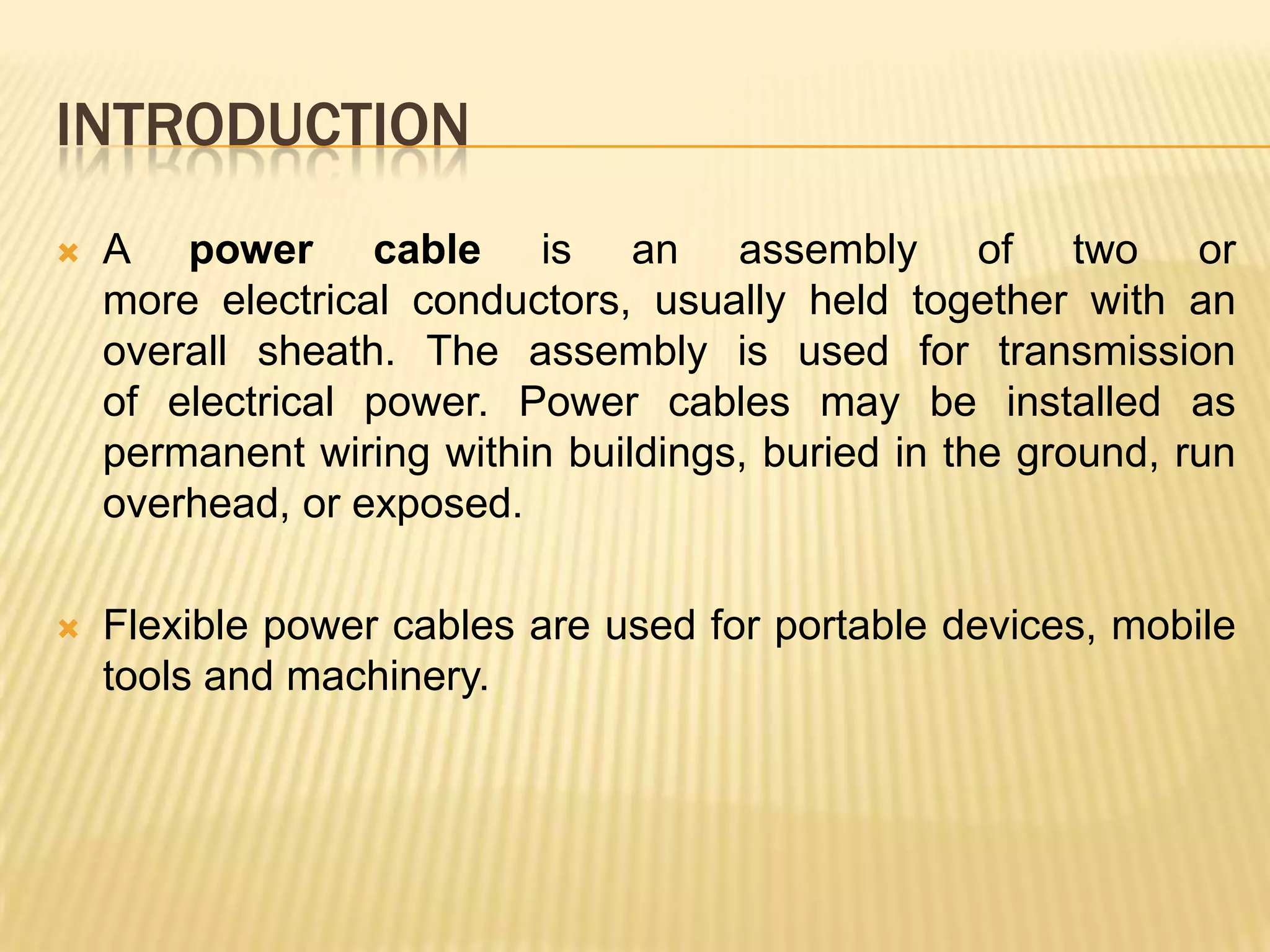Power cables | PPTX