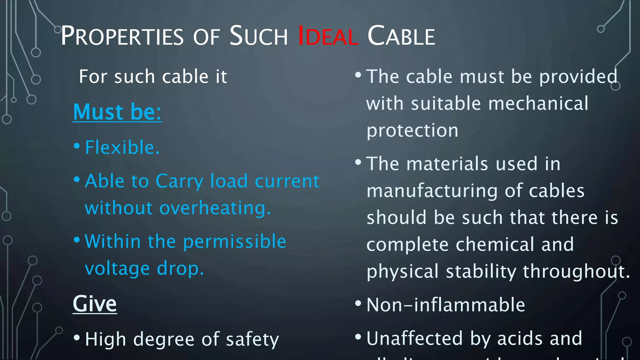 Power cable selection, cable selection Methodology | PPSX