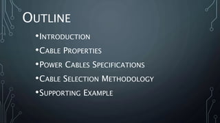 Power cable selection, cable selection Methodology | PPSX
