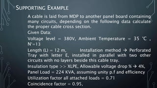 Power cable selection, cable selection Methodology | PPSX