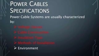 Power cable selection, cable selection Methodology | PPSX