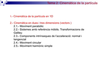 powerpoint de cinematica fisca de primero | PPT