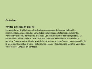 La variedad lingüistica en la enseñanza de la lengua y la literatura. | PPT