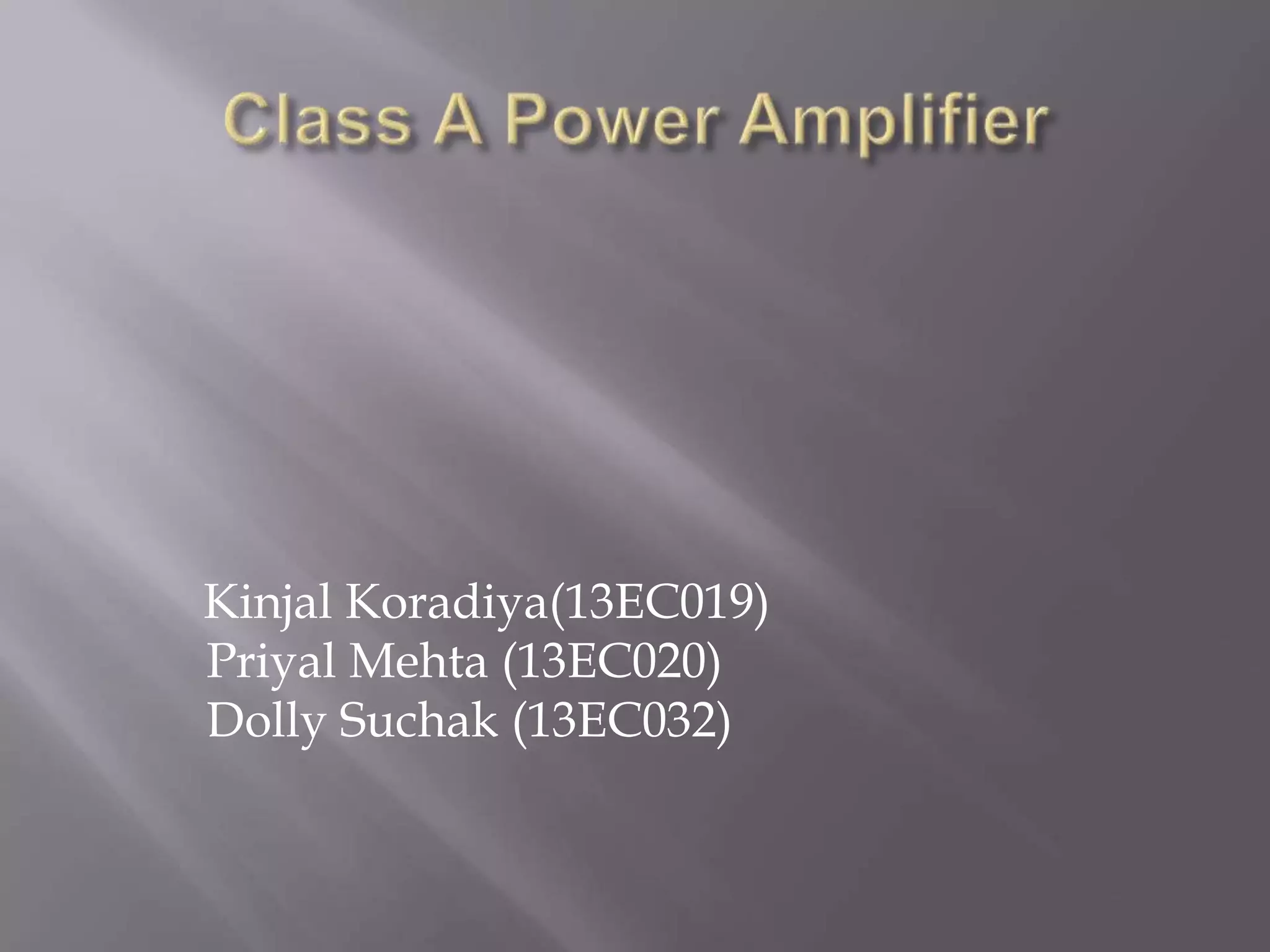 Power amplifier.ppt