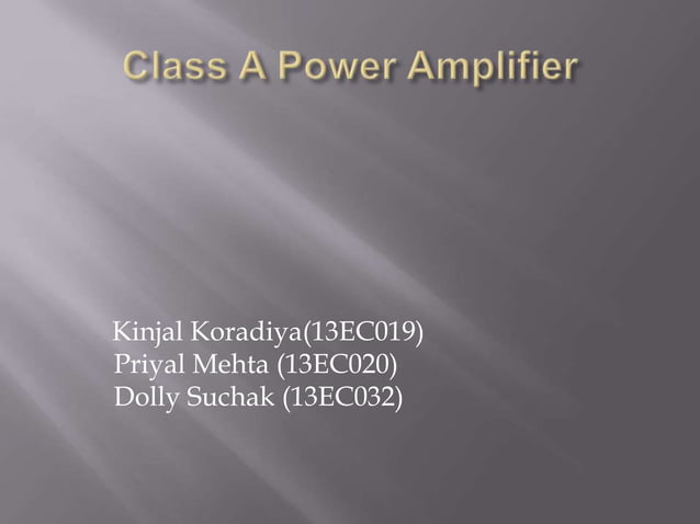 Power amplifier.ppt