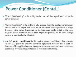Power conditioner | PPTX