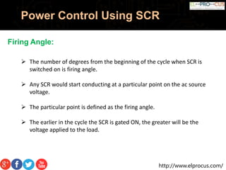Understanding SCR Power Controls and Types of SCR Firing | PPTX