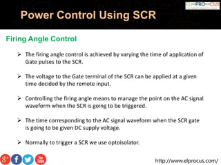 Understanding SCR Power Controls and Types of SCR Firing | PPTX