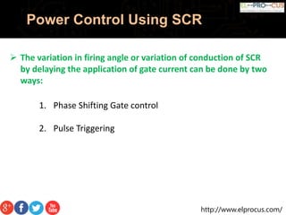 Understanding SCR Power Controls and Types of SCR Firing | PPTX