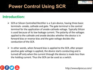 Understanding SCR Power Controls and Types of SCR Firing | PPTX