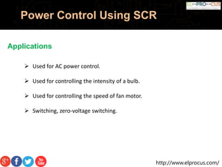 Understanding SCR Power Controls and Types of SCR Firing | PPTX