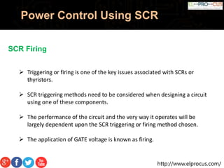 Understanding SCR Power Controls and Types of SCR Firing | PPTX