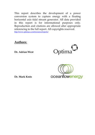 Power conversion system design for tidal stream generator by Oceanflow ...