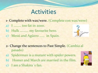 Power de gonzalo fernandez .ingles was were | PPTX