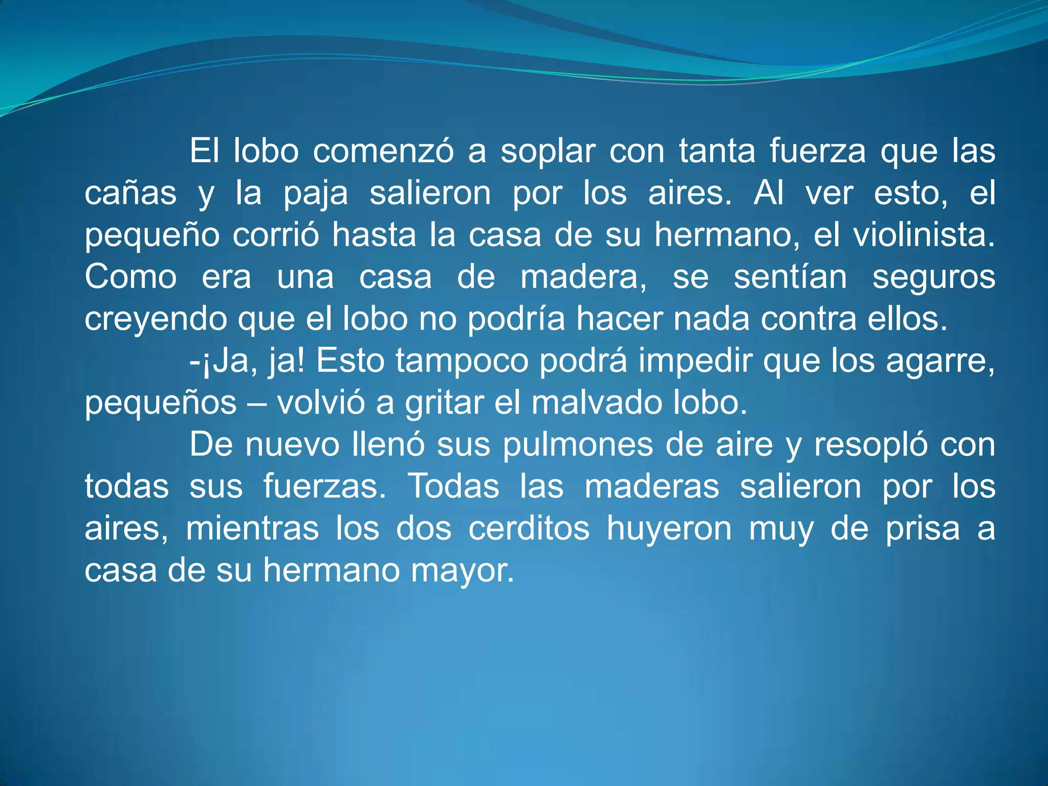 Cuento Los tres cerditos y el lobo feroz | PPTX