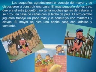 Cuento Los tres cerditos y el lobo feroz | PPTX