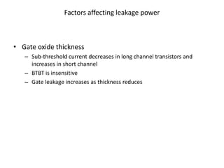 Power dissipation cmos | PPTX