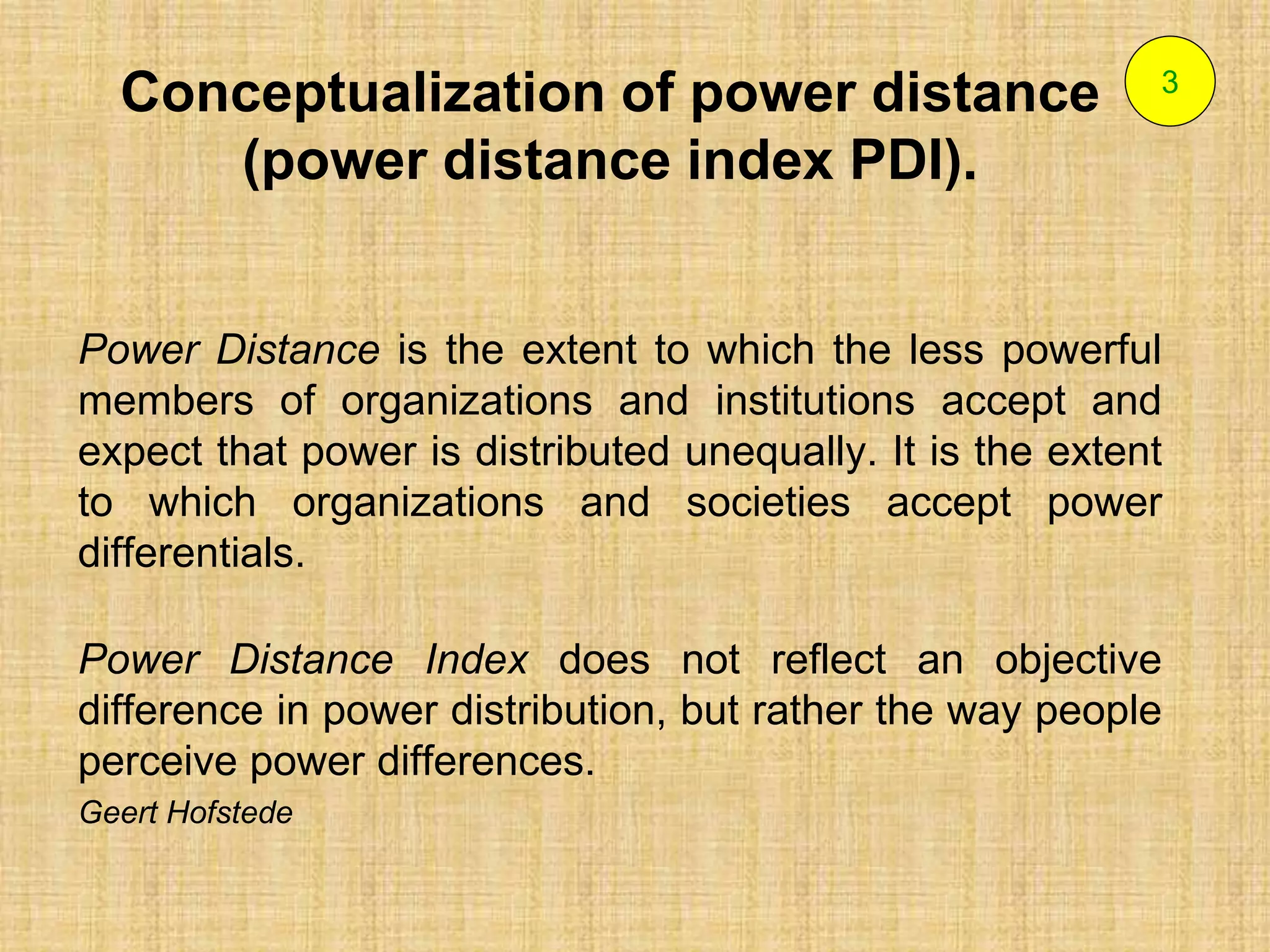 Power distance. Presentation.ppt
