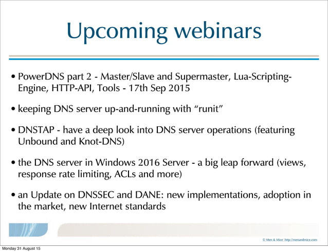 PowerDNS Webinar | PPT