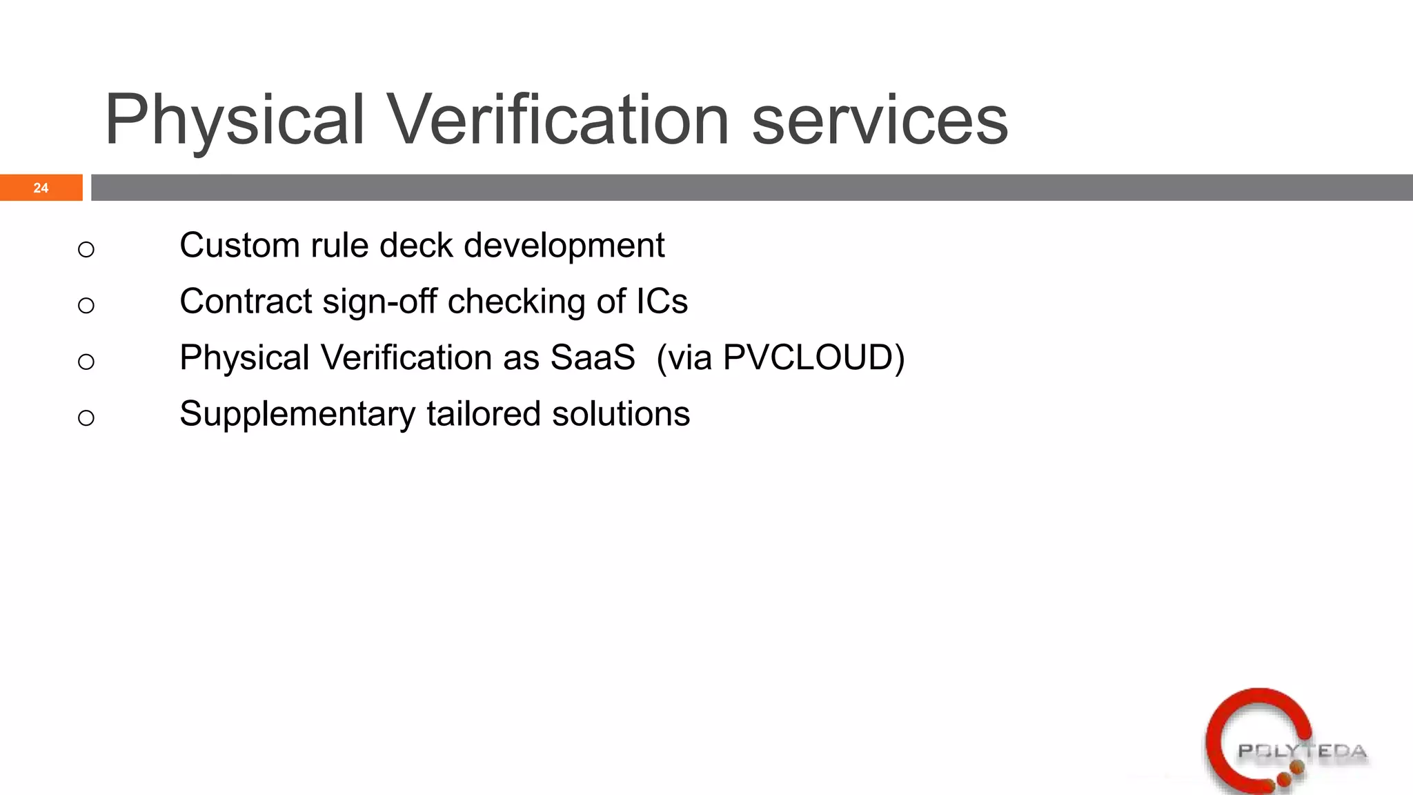 POLYTEDA PowerDRC/LVS overview | PPT