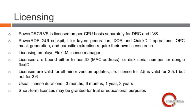 POLYTEDA PowerDRC/LVS overview | PPT