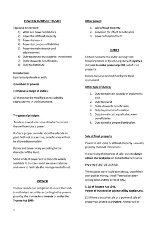 Power and duties of trustees. | DOCX