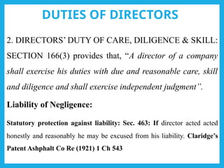Power & Duties of Directors under company law .pptx