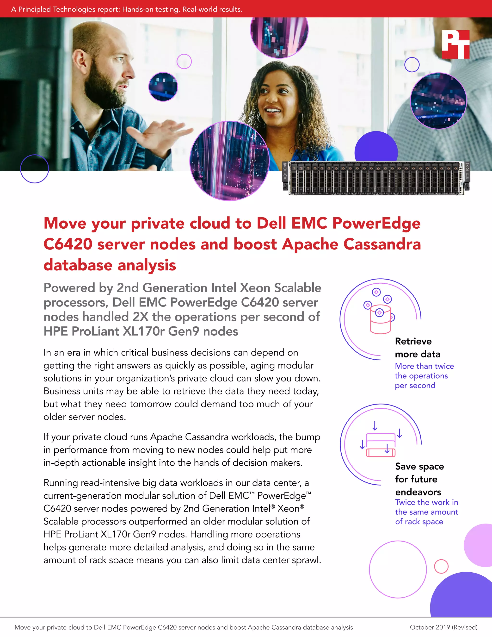 Move your private cloud to Dell EMC PowerEdge C6420 server nodes and boost Apache Cassandra ...