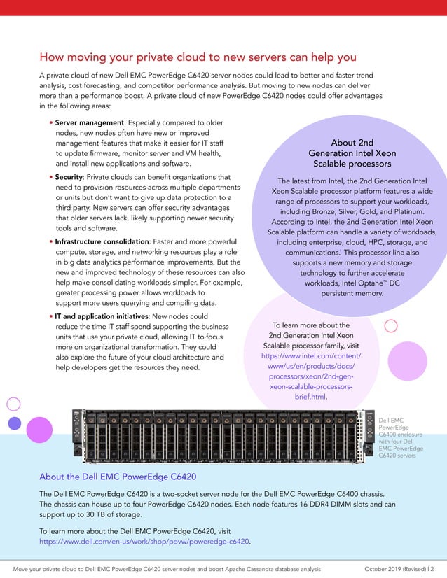 Move your private cloud to Dell EMC PowerEdge C6420 server nodes and ...