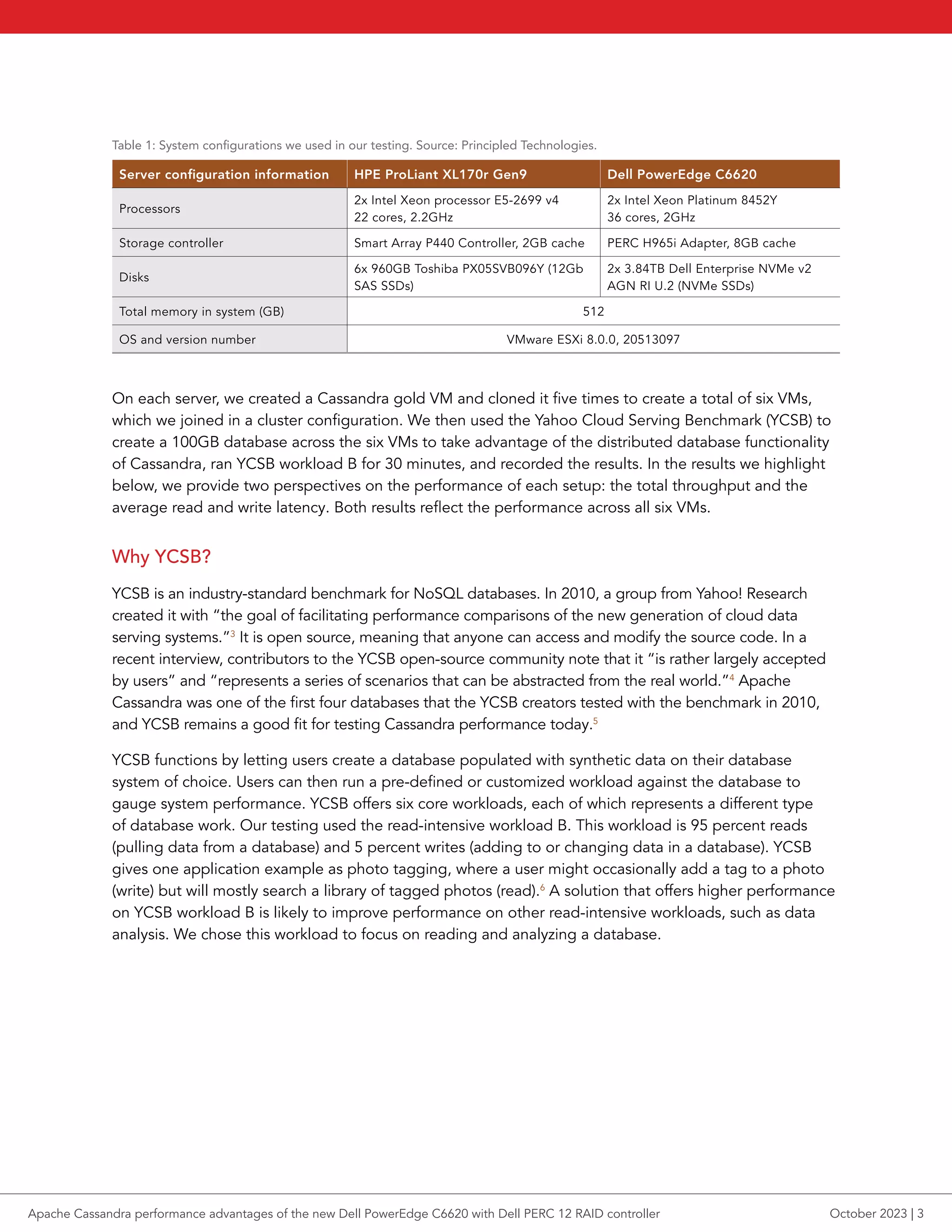 Apache Cassandra performance advantages of the new Dell PowerEdge C6620 ...