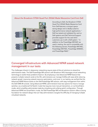 Managing VLANs from advanced partitioned NICs: Dell PowerEdge MX760c ...