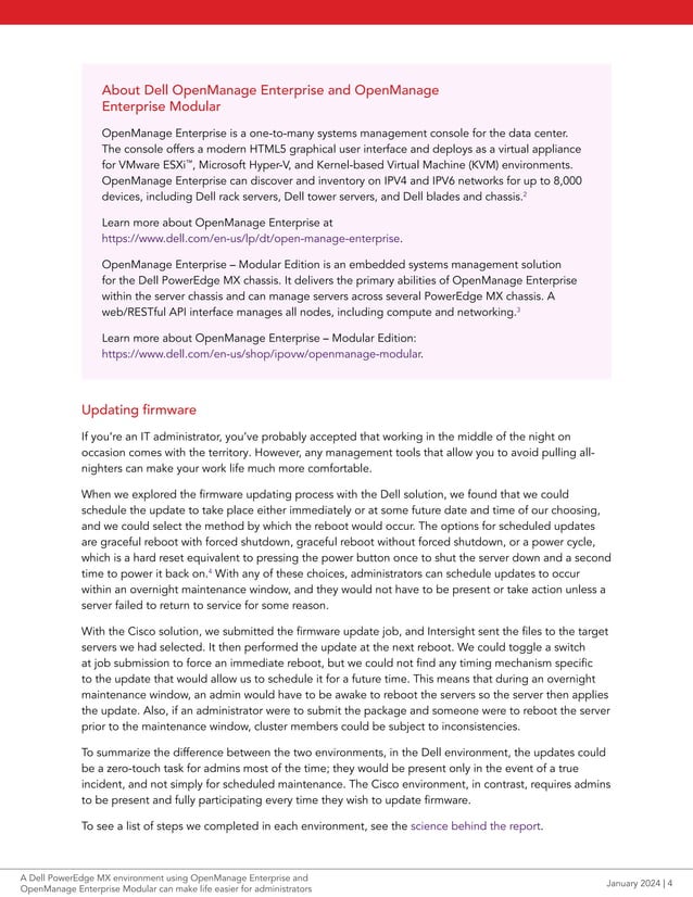 A Dell PowerEdge MX environment using OpenManage Enterprise and ...