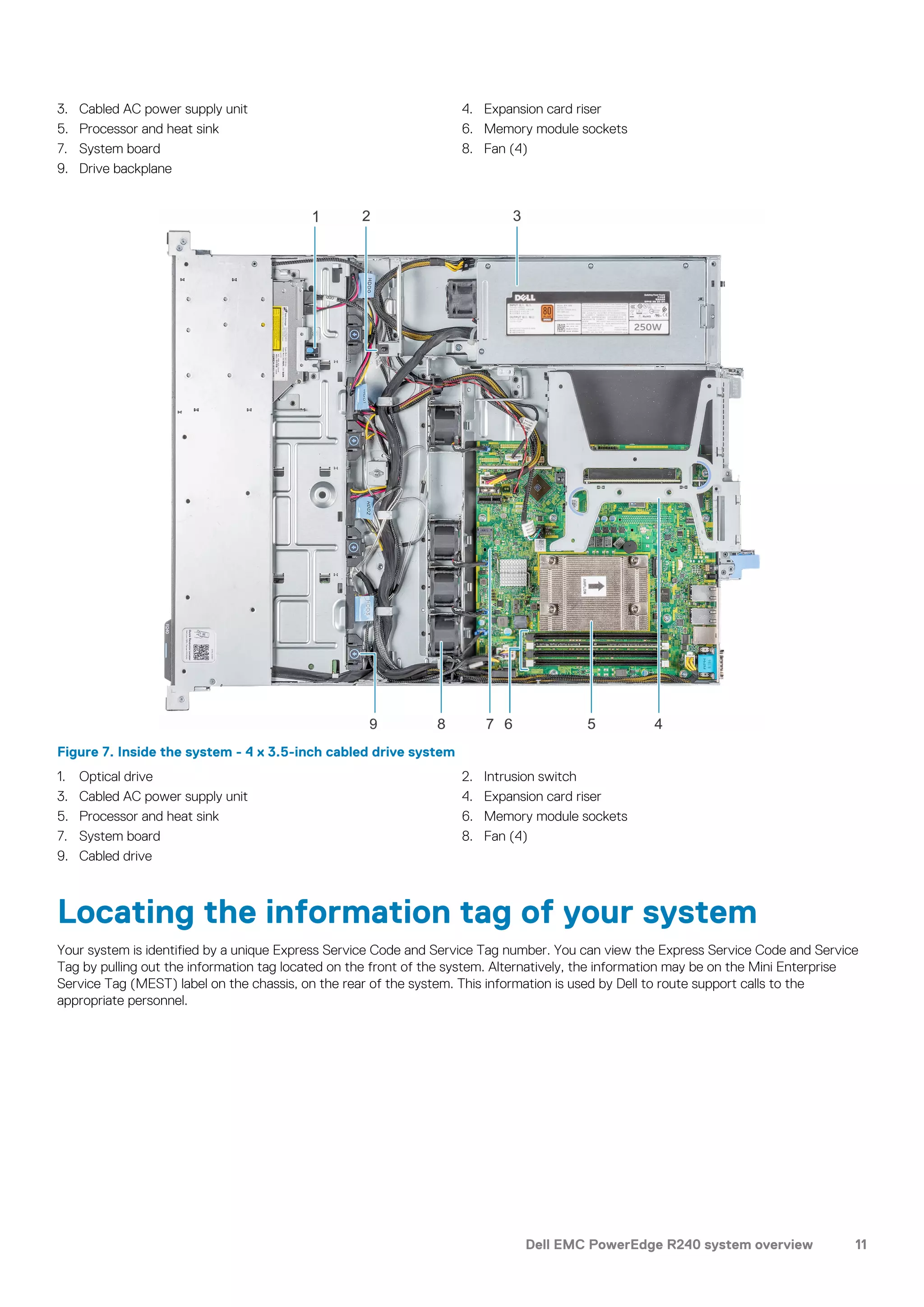 Dell EMC PowerEdge R240 Installation and Service Manual | PDF