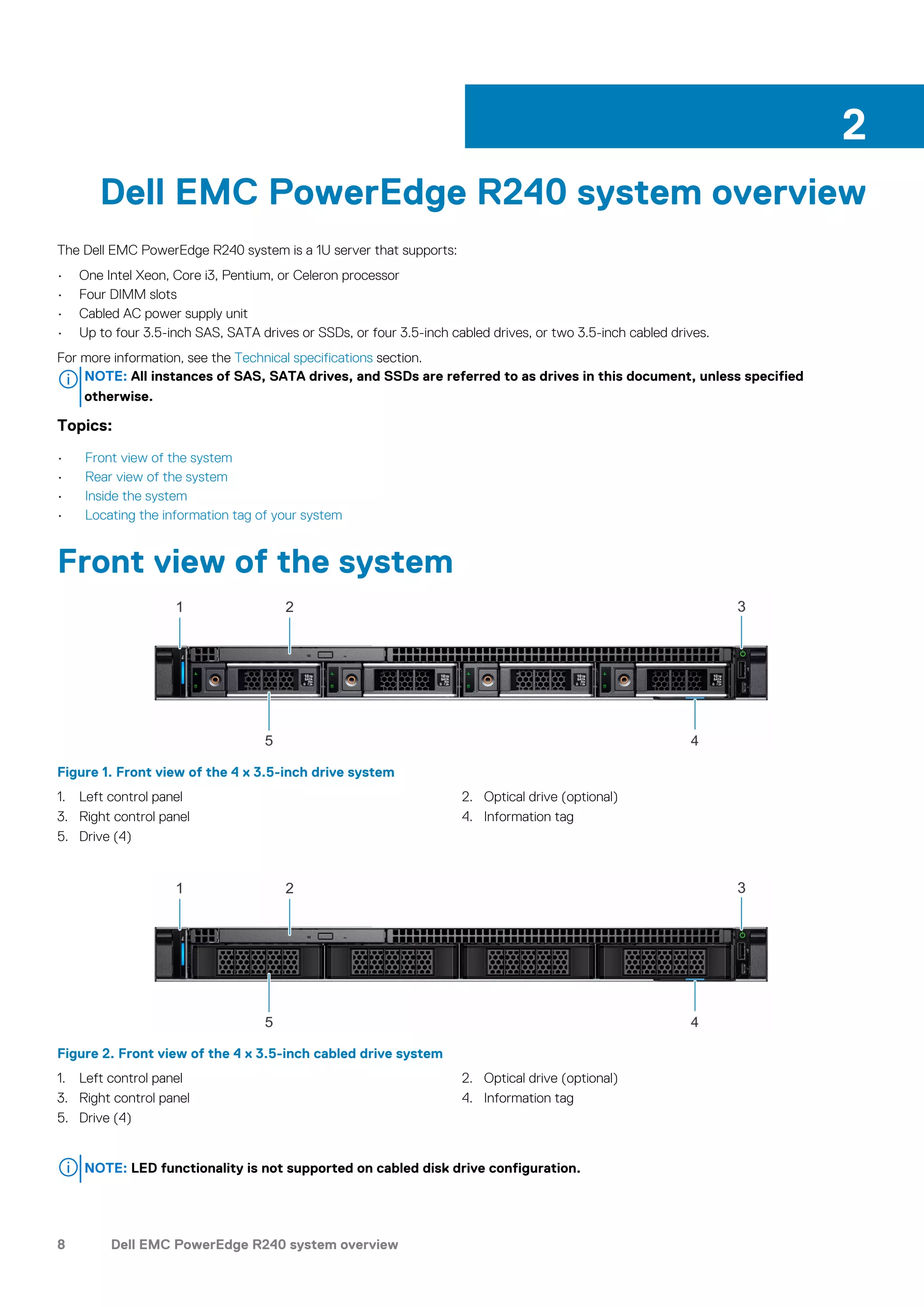 Dell EMC PowerEdge R240 Installation and Service Manual | PDF