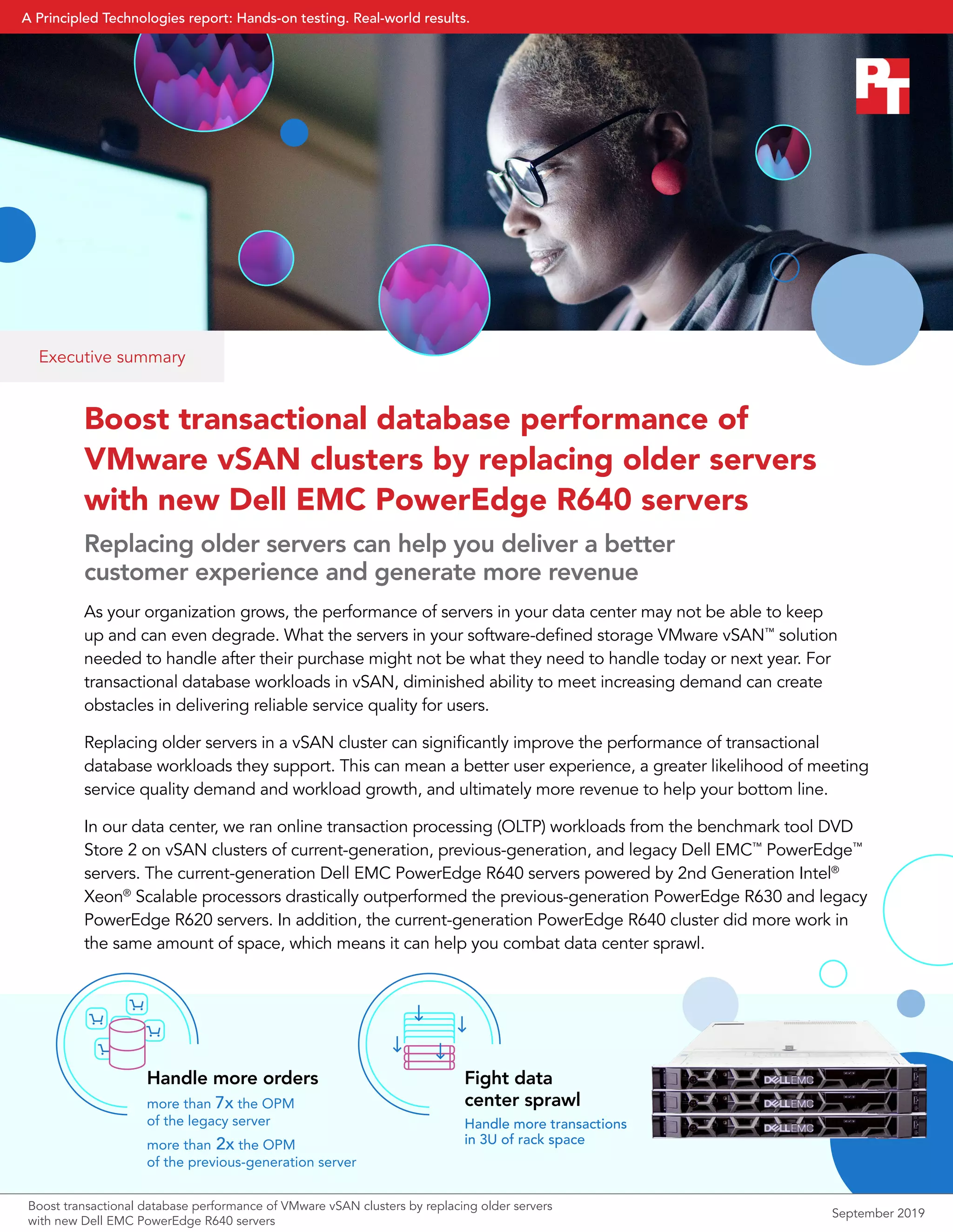 Boost transactional database performance of VMware vSAN clusters by replacing older servers with ...