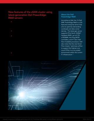 Upgrade transactional database performance with Dell PowerEdge R660 servers running VMware ...