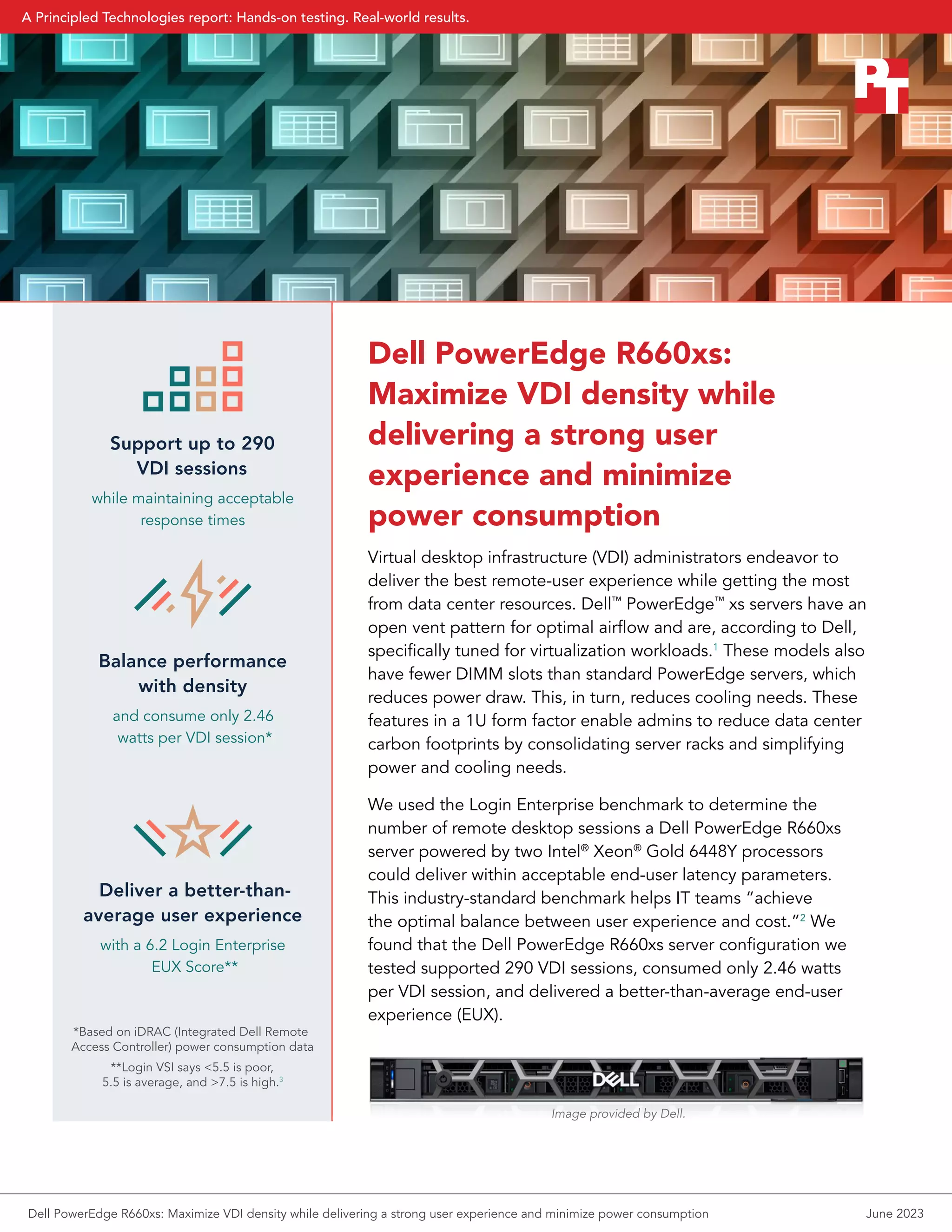 Dell PowerEdge R660xs: Maximize VDI density while delivering a strong ...
