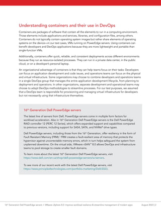 16th Generation Dell PowerEdge servers + VMware vSphere 8.0: Improve ...