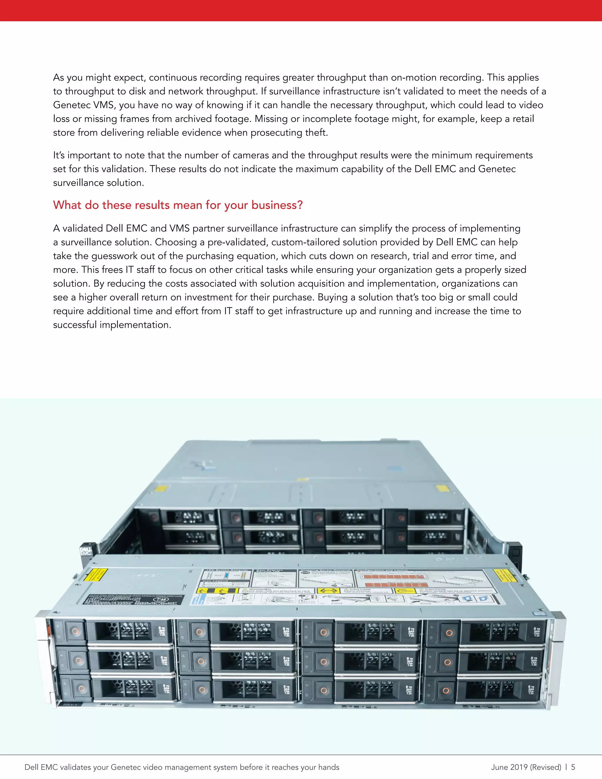 Dell EMC validates your Genetec video management system before it ...