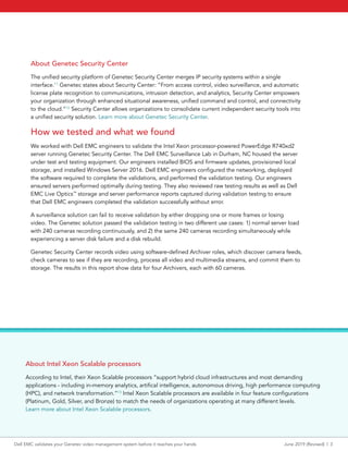 Dell EMC validates your Genetec video management system before it ...