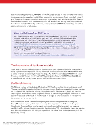 Enable security features with no impact to OLTP performance with Dell PowerEdge R7625 servers ...