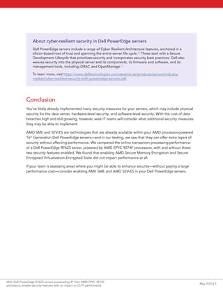 Enable security features with no impact to OLTP performance with Dell PowerEdge R7625 servers ...