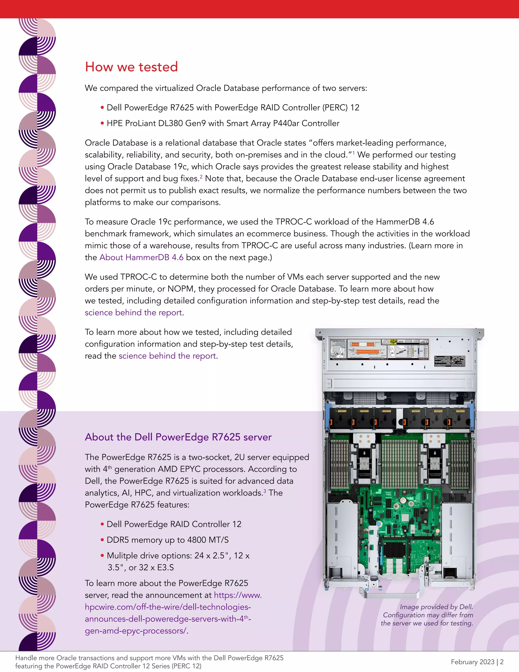 Handle more Oracle transactions and support more VMs with the Dell PowerEdge R7625 featuring the ...