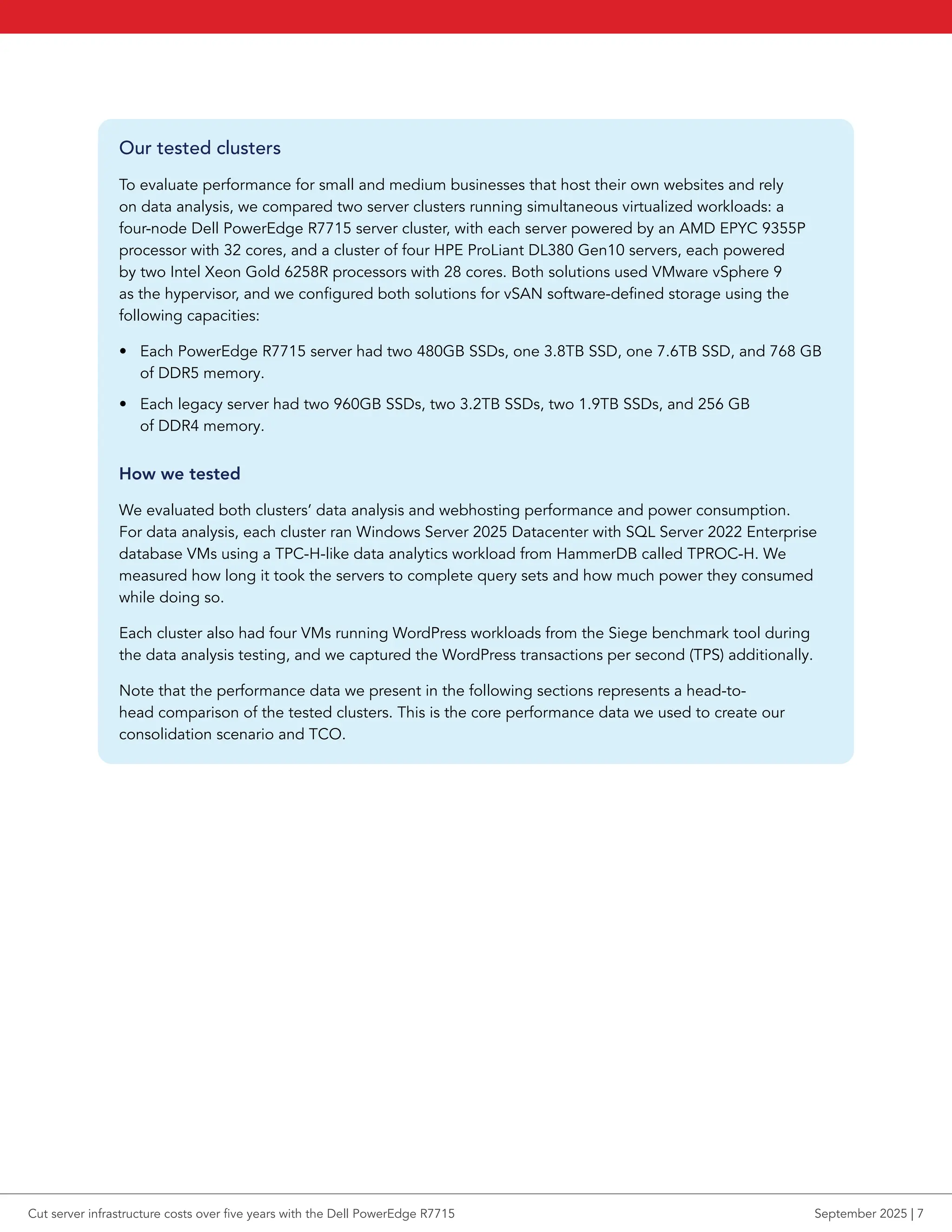 Cut server infrastructure costs over five years with the Dell PowerEdge R7715 | PDF